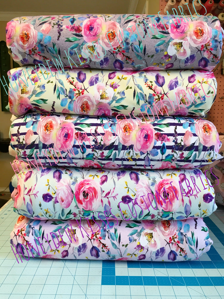Spring Floral - Stripe – Honeydew Kisses Patterns